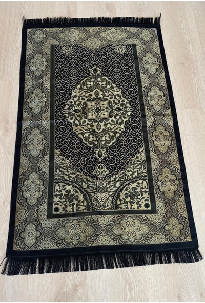 Ayhanhome Desenli Saçaklı Hediyelik Bohçalık Tafta Siyah Seccade Ayhanhome Desenli Saçaklı Hediyelik Bohçalık Tafta Siyah Seccade