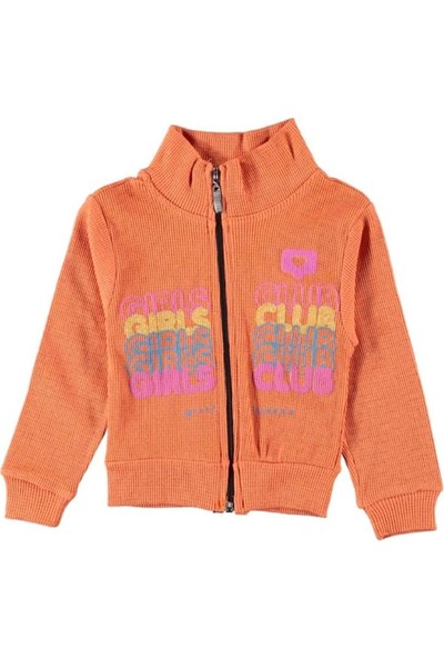 Başak Çocuk Giyim 138508 Kız Baskılı Hırka - Turuncu - 2-3 Yaş