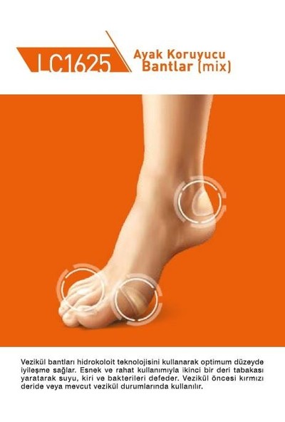 Luxor LC1625 Ayak Koruyucu Bantlar (Karışık) 5'li Luxor LC1625 Ayak Koruyucu Bantlar (Karışık) 5'li