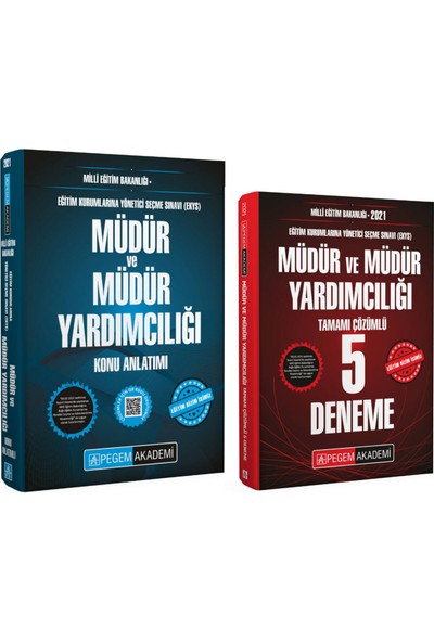 Pegem Akademi Yayınları MEB EKYS Müdür ve Müdür Yardımcılığı Konu Anlatımı ve Tamamı Çözümlü 5 Deneme Pegem Akademi Yayınları MEB EKYS Müdür ve Müdür Yardımcılığı Konu Anlatımı ve Tamamı Çözümlü 5 Deneme