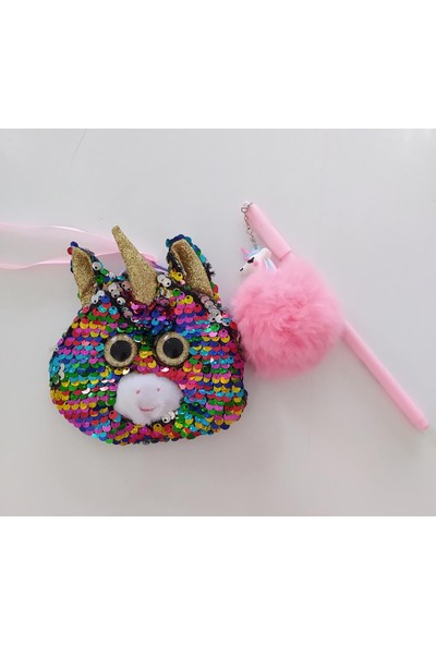 Hd Marketim Peluş Unicorn Pul Payetli Cüzdan Pon Pon Jel Kalem Çocuk Makyaj Bozuk Para Cüzdanı Öğrenci Okul Hd Marketim Peluş Unicorn Pul Payetli Cüzdan Pon Pon Jel Kalem Çocuk Makyaj Bozuk Para Cüzdanı Öğrenci Okul