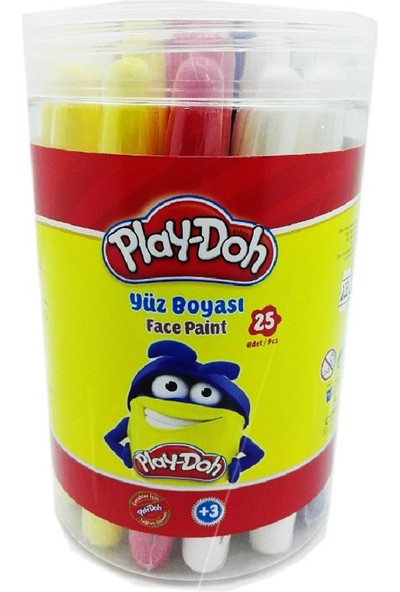 Play-Doh 6 Renk 25’li Yüz Boyası