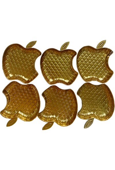 Bukitom Elma Çerezlik 6'lı Dekoratif Plastik Elmalı Kase