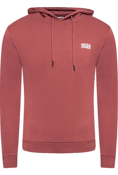 Jack & Jones Jack Jones Jcoyork Sweat Hood Erkek Bordo Sweatshirt