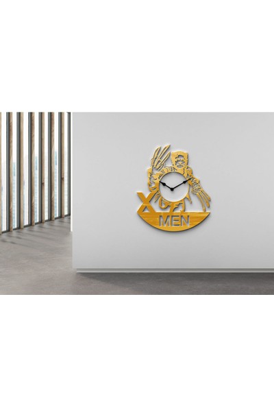 Deccraft X-Men Duvar Saati Altın Yaldızlı Pleksi