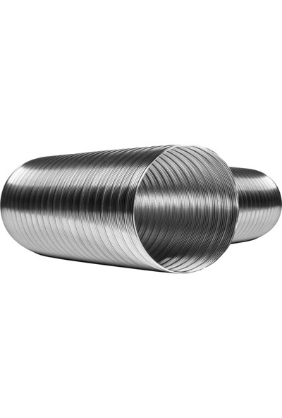 Afs Semiafs 316L Çift Kenet Çelik Şömine Borusu Çift Sarım 80 mm