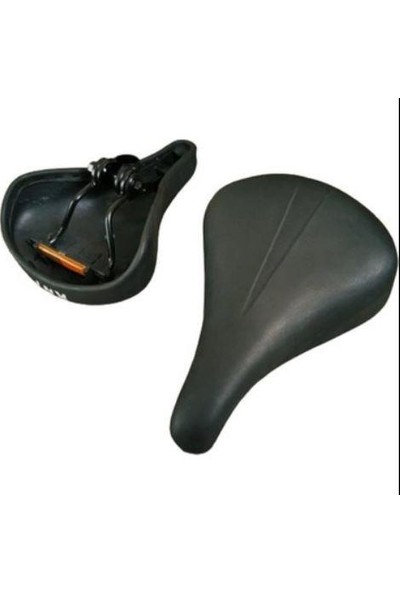 Bisiklet Sele Mtb Siyah Kauçuk Kaplı Reflektörlü