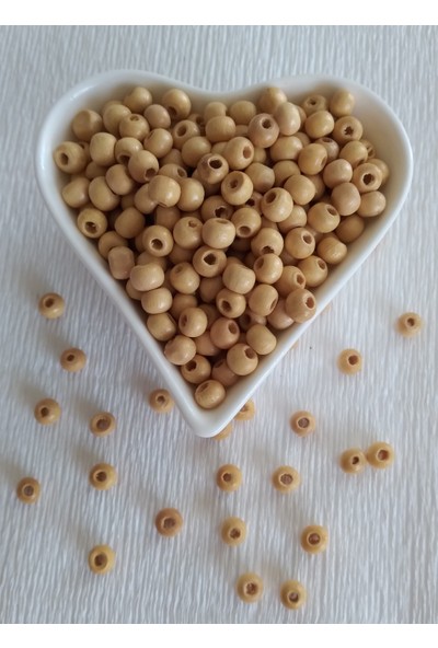 Sümerbaş Hobi 200 Adet 6 mm Ahşap Boncuk Sümerbaş Hobi 200 Adet 6 mm Ahşap Boncuk