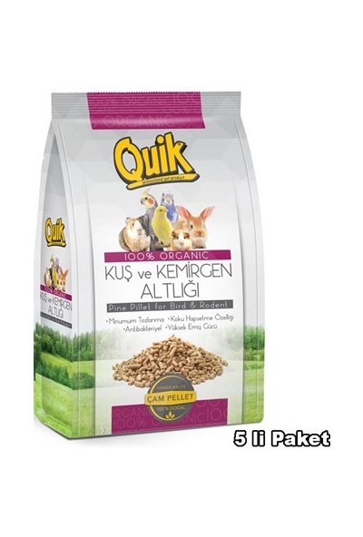 Quik Kemirgen ve Kuş Altlığı 1 kg 5li