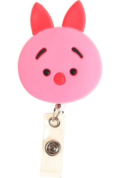 Pembe Kirby Tasarım Silikon Yoyo Yaka Kartlık Pembe Kirby Tasarım Silikon Yoyo Yaka Kartlık