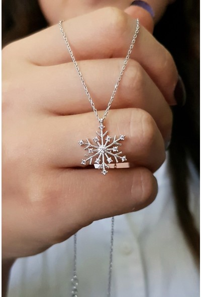 Parmas Design Kadın Kar Tanesi 925 Ayar Gümüş Kolye