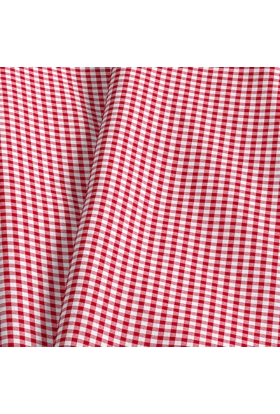 Bursa Kumaşçısı Çıtır Kare Desenli Poplin Kumaş