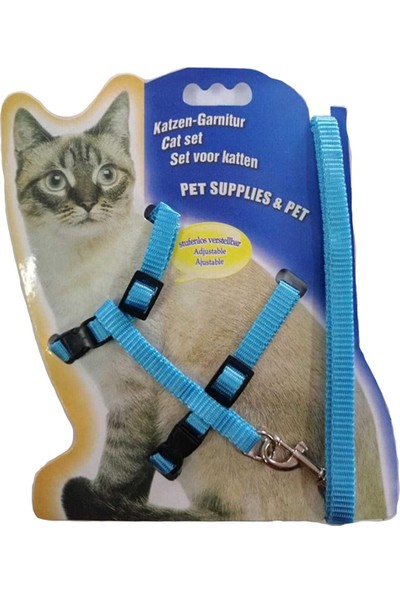 Trendpoint Kedi Göğüs Tasması ve Gezdirme Seti Trendpoint Kedi Göğüs Tasması ve Gezdirme Seti