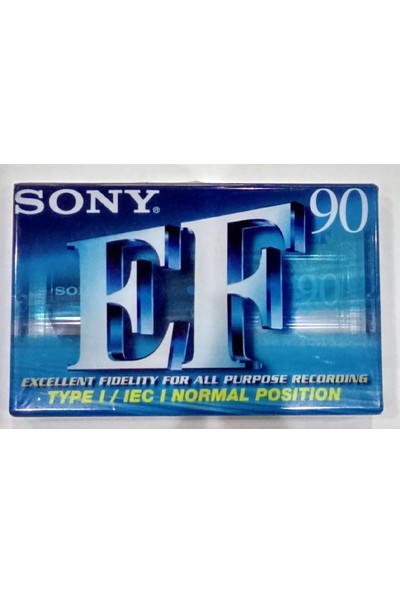 Sony Ef 90LIK Boş Teyp Kaseti Orijinal Sıfır Ürün Sony Ef 90LIK Boş Teyp Kaseti Orijinal Sıfır Ürün
