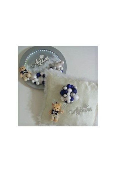 She Design Ledli Bubble Kapı Süsü ve Takı Yastığı Erkek Bebek Yenidoğan Hediye Seti She Design Ledli Bubble Kapı Süsü ve Takı Yastığı Erkek Bebek Yenidoğan Hediye Seti