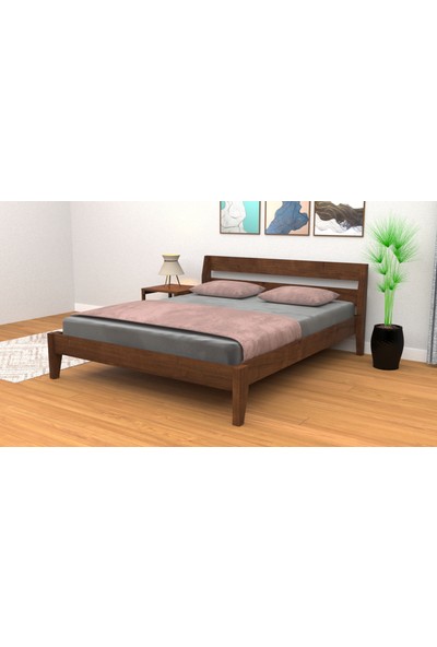Metsan Doğal Ahşap Çam Venüs Çift Kişilik Karyola