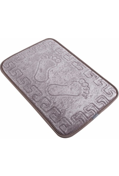 Ayhanhome Ayakizi Lila Banyo Paspası, Kaymaz Taban, Duş Paspası 40X60