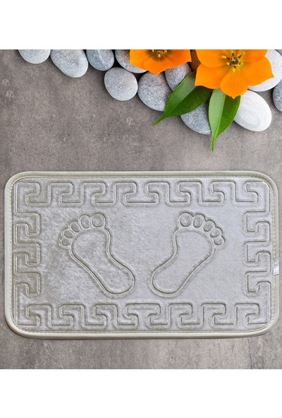 Ayhanhome Ayakizi Krem Banyo Paspası, Kaymaz Taban, Duş Paspası 40X60