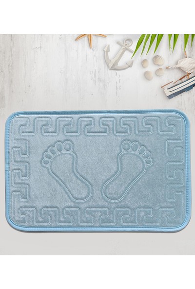 Ayhanhome Ayakizi Turkuaz Banyo Paspası, Kaymaz Taban, Duş Paspası 40X60 Ayhanhome Ayakizi Turkuaz Banyo Paspası, Kaymaz Taban, Duş Paspası 40X60
