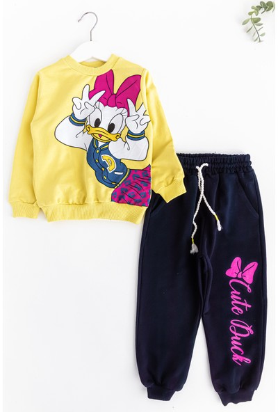 Babymod Ördek Desenli Kız Çocuk Eşofman Takım