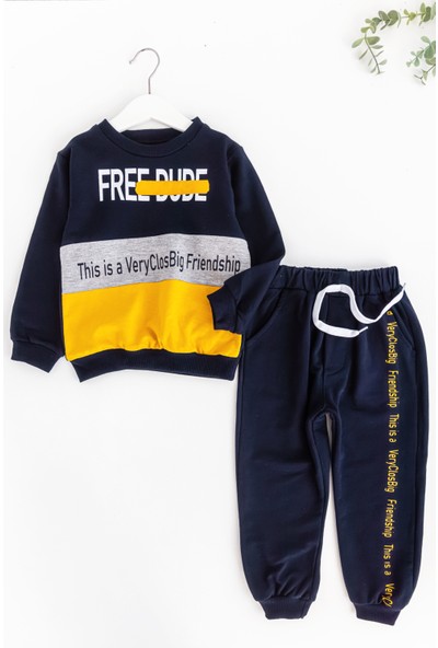 Babymod Yazı Baskılı Erkek Çocuk Eşofman Takımı