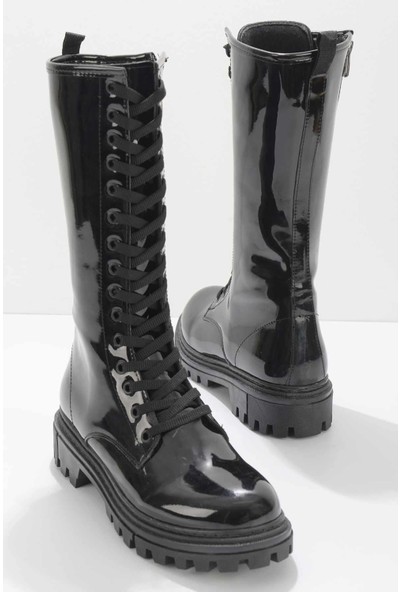 Bambi Siyah Rugan Kadın Çizme K038912000