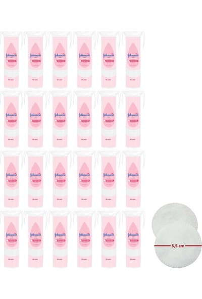 Johnsons Bebek Temizleme Pamuğu 1920 Adet (24PK*80) (5.5cm) Johnsons Bebek Temizleme Pamuğu 1920 Adet (24PK*80) (5.5cm)