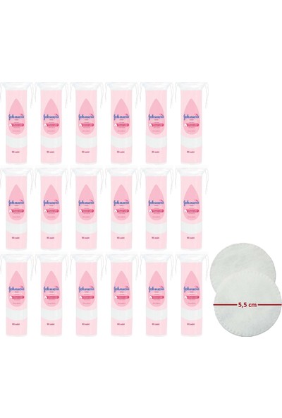 Johnsons Bebek Temizleme Pamuğu 1440 Adet (18PK*80) (5.5cm) Johnsons Bebek Temizleme Pamuğu 1440 Adet (18PK*80) (5.5cm)