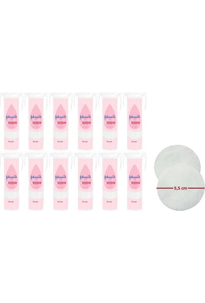 Johnsons Bebek Temizleme Pamuğu 960 Adet (12PK*80) (5.5cm) Johnsons Bebek Temizleme Pamuğu 960 Adet (12PK*80) (5.5cm)