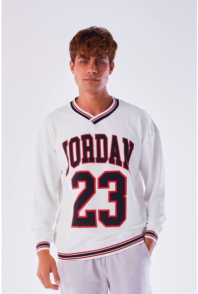 The Champ Unisex Beyaz M.jordan 23 Oversize Sweatshirt