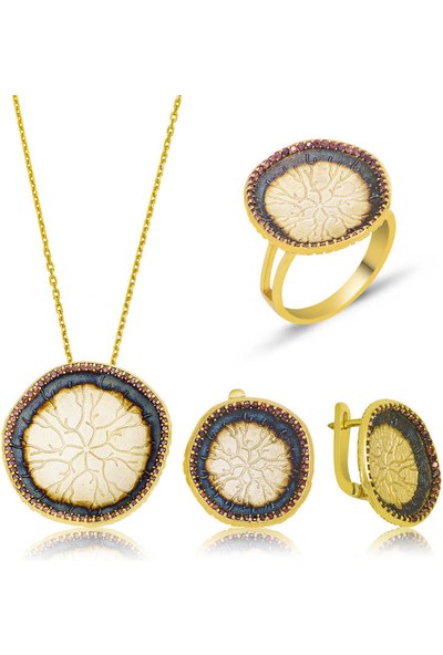 Harem Altın Gümüş Nilüfer Yaprağı Bayan Set