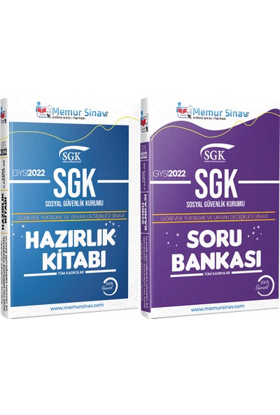 Memur Sınav 2022 Sgk (Sosyal Güvenlik Kurumu) 2'li Set Hazırlık Kitabı + Soru Bankası (Tüm Kadrolar) Memur Sınav 2022 Sgk (Sosyal Güvenlik Kurumu) 2'li Set Hazırlık Kitabı + Soru Bankası (Tüm Kadrolar)