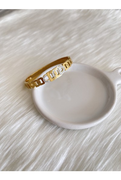 BiTakı By Burcu Christian Dior Çelik Gold Kelepçe
