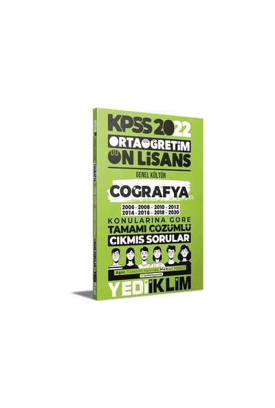 Yediiklim Yayınları YEDIIKLIM YAYINLARI 2022 KPSS Ortaöğretim Ön Lisans Genel Kültür Coğrafya Konularına Göre Tamamı Çözümlü Çıkmış Sorular Yediiklim Yayınları YEDIIKLIM YAYINLARI 2022 KPSS Ortaöğretim Ön Lisans Genel Kültür Coğrafya Konularına Göre Tamamı Çözümlü Çıkmış Sorular
