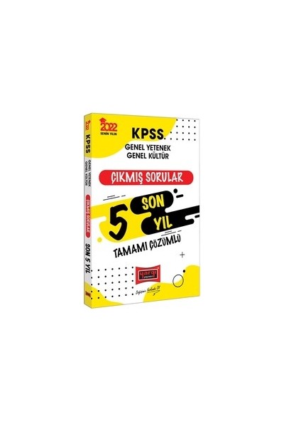 Yargı Yayınevi Yargı Yayınları 2022 KPSS Gy Gk Tamamı Çözümlü Son 5 Yıl Çıkmış Sorular