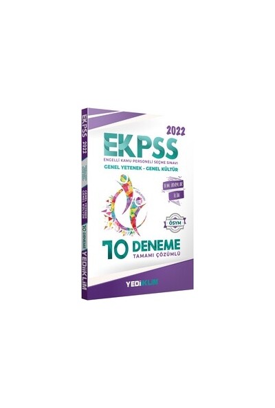 Yediiklim Yayınları 2022 EKPSS Tüm Adaylar Tamamı Çözümlü 10 Deneme Yediiklim Yayınları 2022 EKPSS Tüm Adaylar Tamamı Çözümlü 10 Deneme