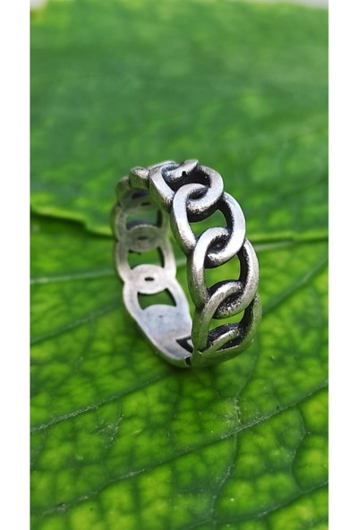 Therapy Aksesuar Zincir Motifli Ayarlanabilir Gümüş Kaplama Yüzük Therapy Aksesuar Zincir Motifli Ayarlanabilir Gümüş Kaplama Yüzük