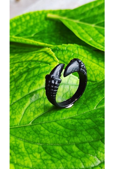 Therapy Aksesuar Mat Siyah Kaplama 2'li Kartal Pençesi Yüzük