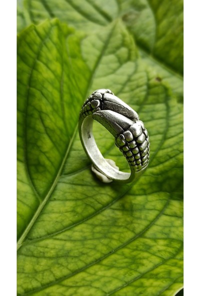 Therapy Aksesuar Antik Gümüş Kaplama 2'li Kartal Pençesi Yüzük