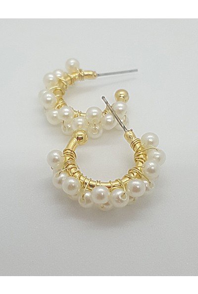 Kardeşler Ticaret Incili Sarmal Halka Küpe -05