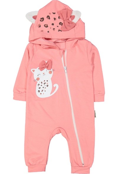 Necix's Haylaz Kedi Kapşonlu Tulum-Açık Roza Necix's Haylaz Kedi Kapşonlu Tulum-Açık Roza