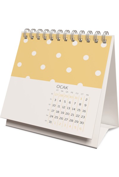 Gıpta 2022 Benekler Sıvama Üçgen Takvim 14 x 14 cm