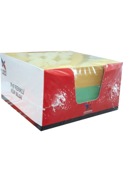 Karpin 90 x 90 mm Renkli Küp Not Kağıdı