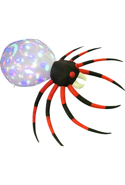 Lovoski 7.9ft Cadılar Bayramı Şişme Dev Kırmızı Örümcek Açık Cadılar Bayramı Süslemeleri ile Avrupa Standart (Yurt Dışından)