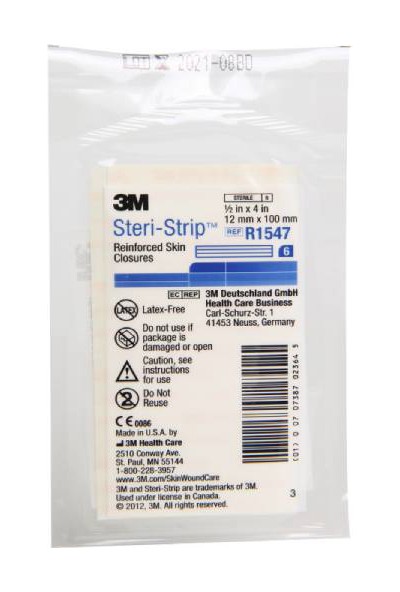3M Steri Strip Dikiş Bandı 12MM R1547 (6'lı Poşet) 3M Steri Strip Dikiş Bandı 12MM R1547 (6'lı Poşet)