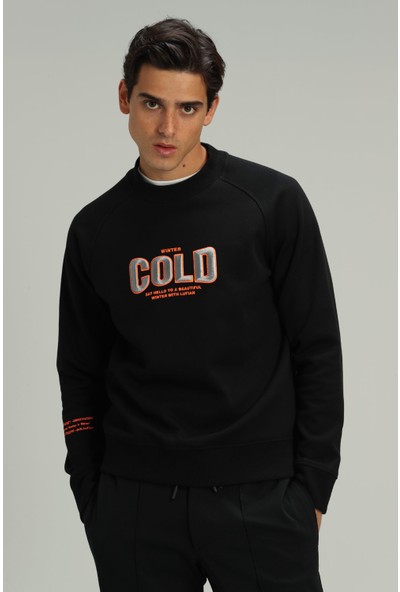 Lufian Cold Erkek Sweatshirt Siyah Lufian Cold Erkek Sweatshirt Siyah
