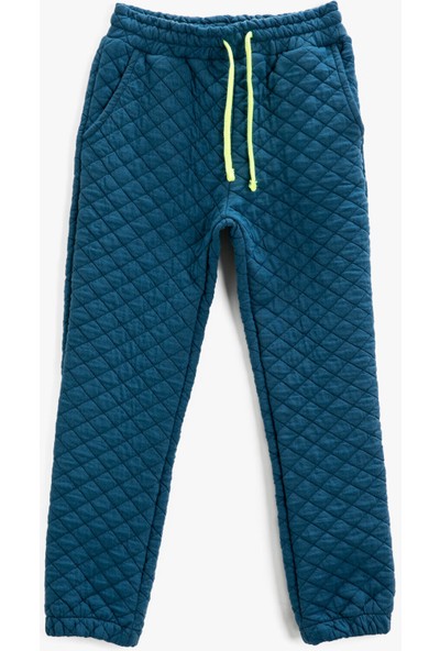 Koton Jogger Kapitone Eşofman Altı Neon Bağcıklı Koton Jogger Kapitone Eşofman Altı Neon Bağcıklı