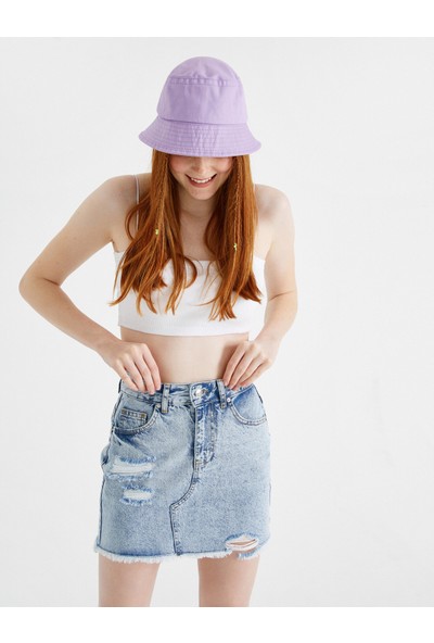 Koton Kadın Cepli Mini Kot Etek