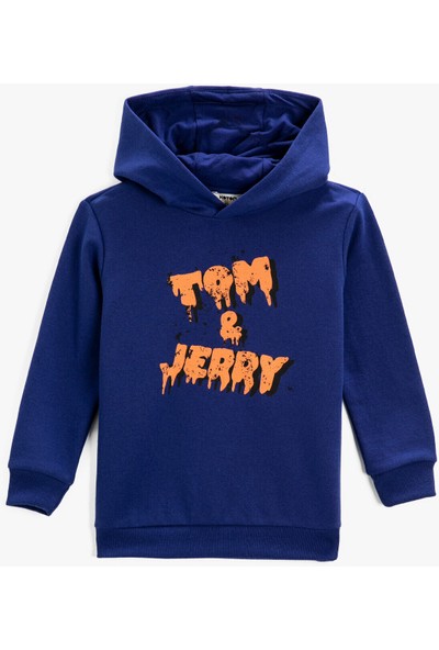 Koton Tom & Jerry Baskılı Kapüşonlu Sweatshirt Lisanslı Koton Tom & Jerry Baskılı Kapüşonlu Sweatshirt Lisanslı