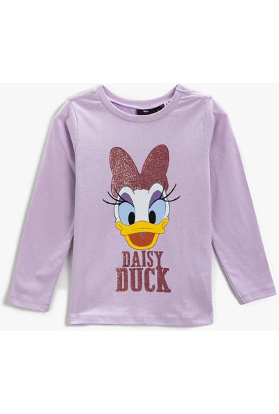 Koton Daisy Duck Lisanslı Baskılı Tişört Uzun Kollu Pamuklu Koton Daisy Duck Lisanslı Baskılı Tişört Uzun Kollu Pamuklu